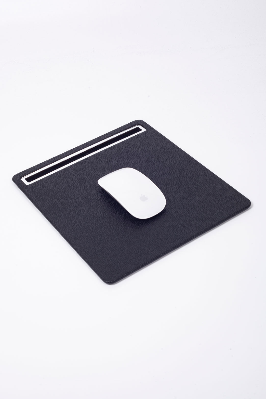 Deri Mousepad Siyah Krom Detaylı – Turgut Office TR